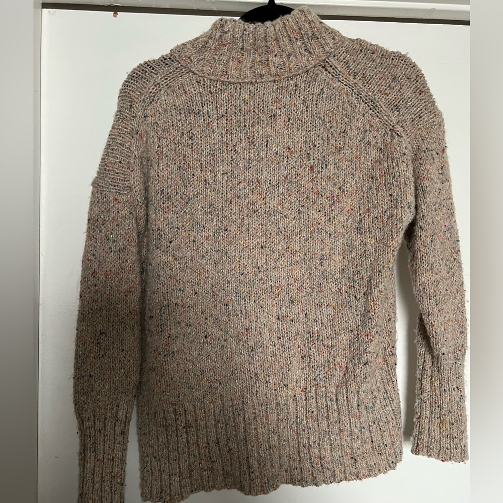 Beautiful Chunky Knit Cream Wool Sweater With Colorfu… - Gem